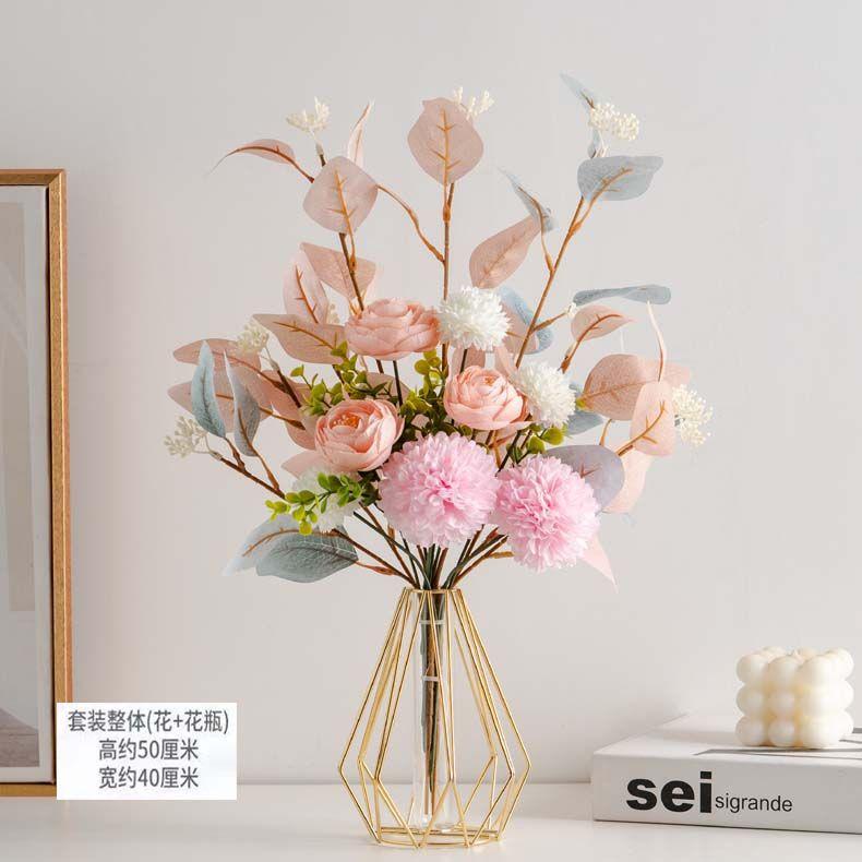 Peony Simulasi, Mawar, Sejambak Bunga Segar, Bunga Palsu, Perabot ...