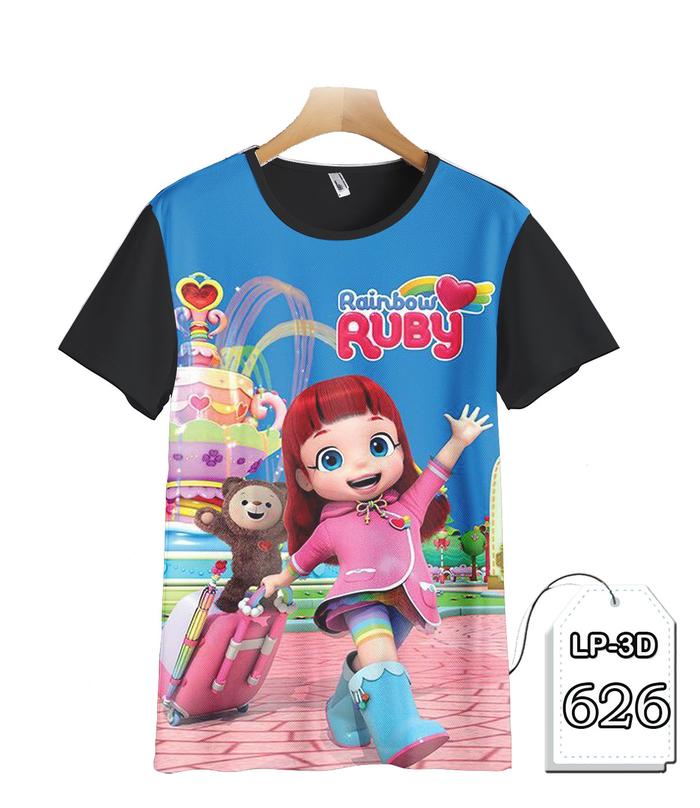 Promo Kaos Rainbow Ruby 3D Baju Anak Perempuan Cartoon Animasi #LP3D ...