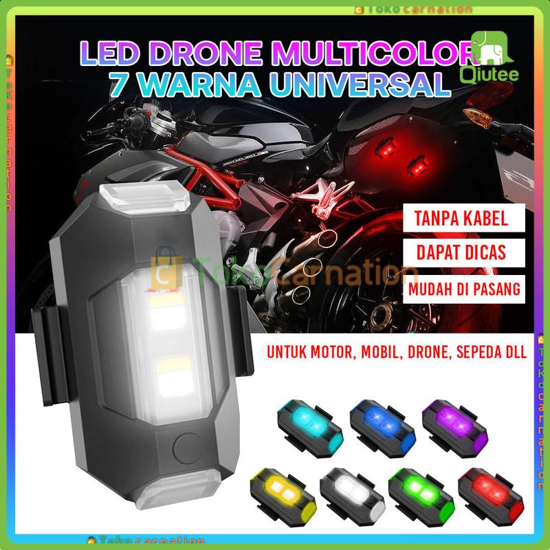 Strobo Lampu LED 7 Warna Universal Anti Tabrakan Untuk Motor - Shop ...