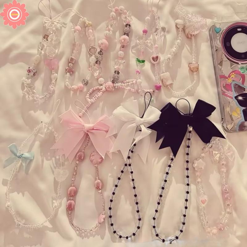 Rantai Telefon, Fesyen Romantik, Ikatan bentuk rama-rama Comel ...