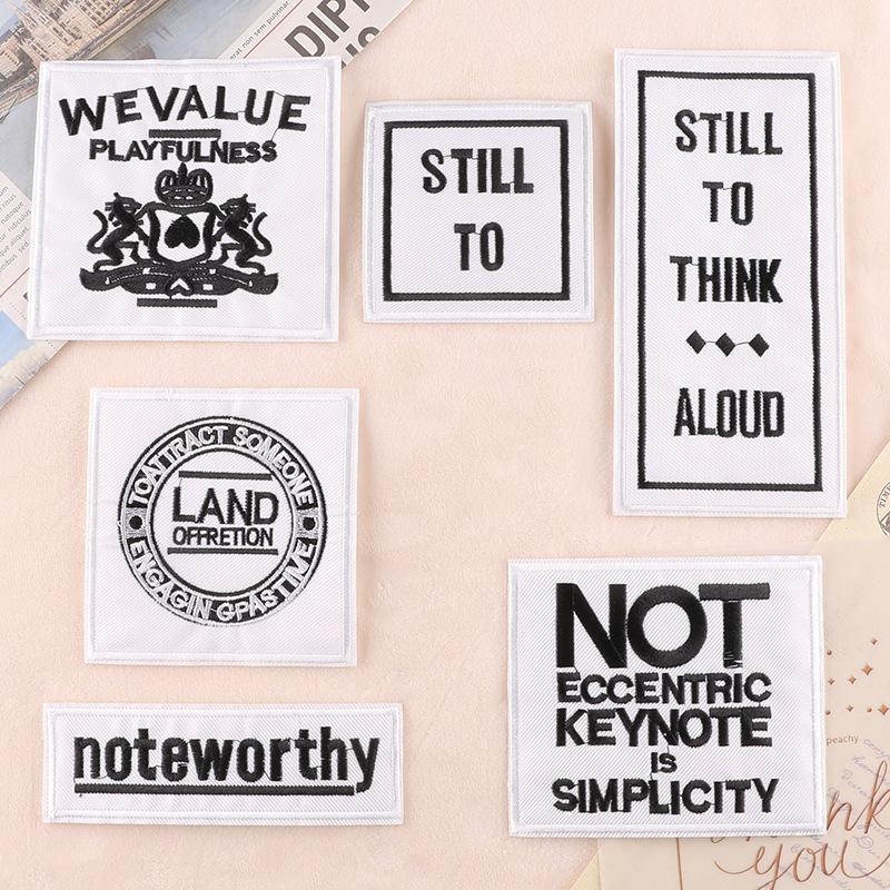 Down jacket patch stickers wholesale English letter cloth sticker ...