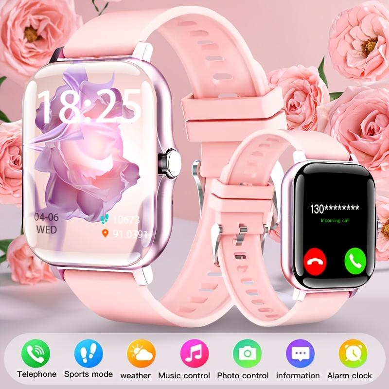 1.83" HD Touch Screen Smartwatch with Pink Band Multi-color Options ...