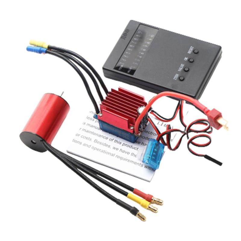2440 Brushless Motor 35A ESC Programming Card Set for 1:12 Scale ...