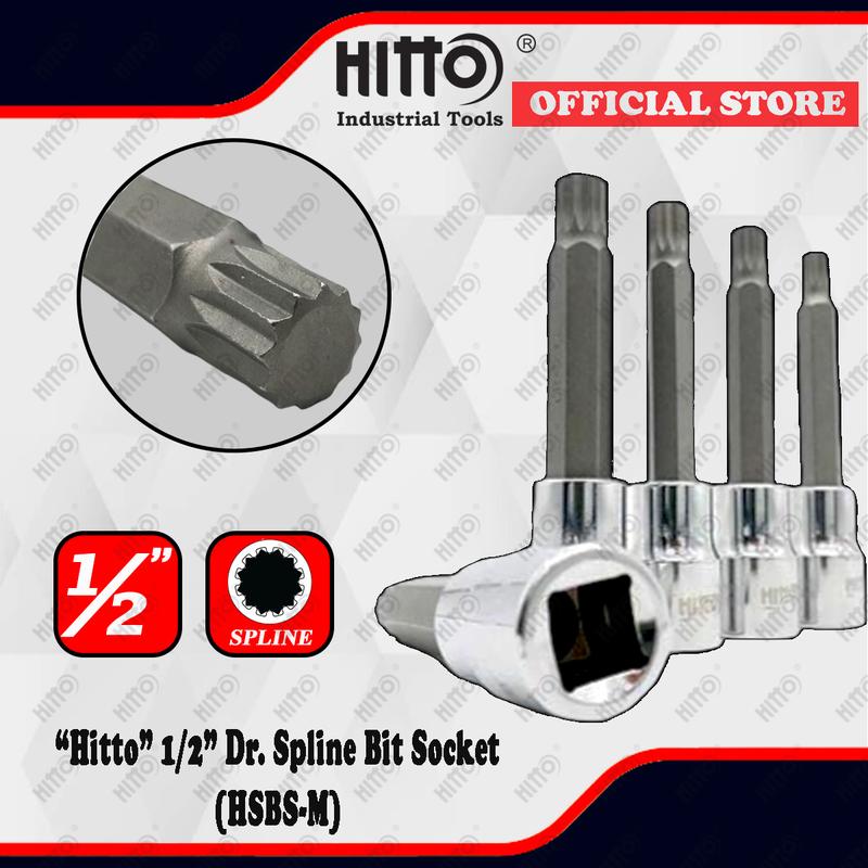 [100%] HITTO HIGH QUALITY 1/2” DR. Spline Bit Socket / DR. Long ...