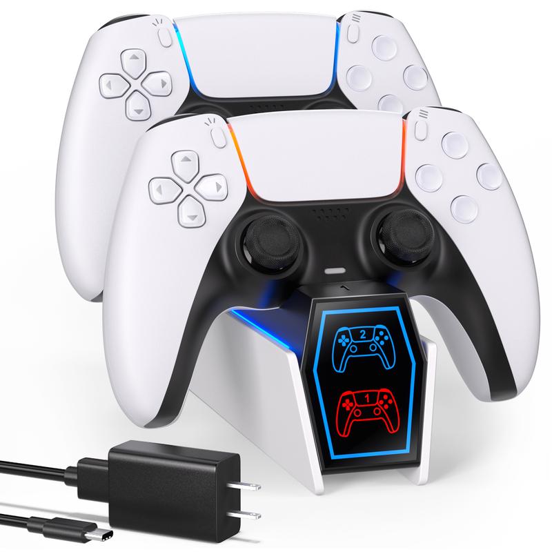 Ponkor PS5 Charging Station, Fast Charging Dock for PlayStation 5 Controller, Safe & Stable ...