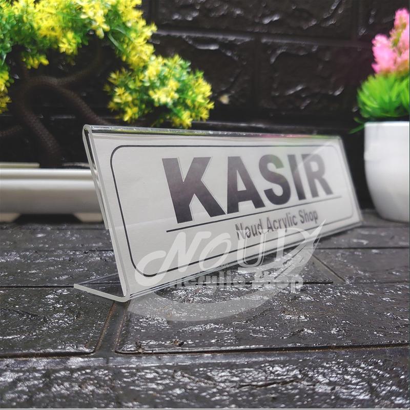 Papan nama meja akrilik acrylic name desk ukuran 7 x 30 - Shop | Tokopedia