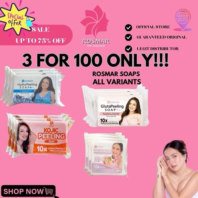 3 FOR 100 ROSMAR SOAPS ALL VARIANTS ASSORTED - TikTok Shop Philippines
