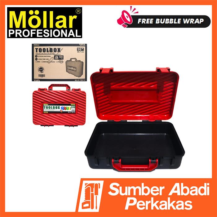 MOLLAR Tool Box Plastic 16 Inch Merah Kit Toolbox Toolkit Kotak - Shop ...