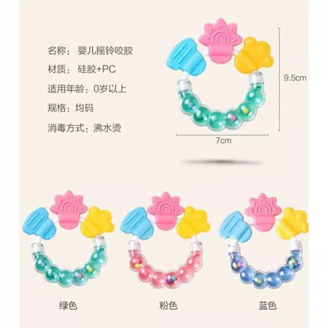 Mainan Bayi Rattle dan Teether Genggam Plastik - Shop | Tokopedia