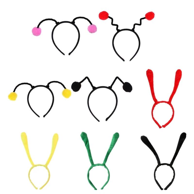 Cosplay Headband Bee Pompom Antenna Shape Hair Hoop Plush Party ...