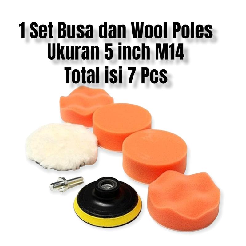 wool poles dan busa poles set isi 7pcs compound buffing foam - Shop ...