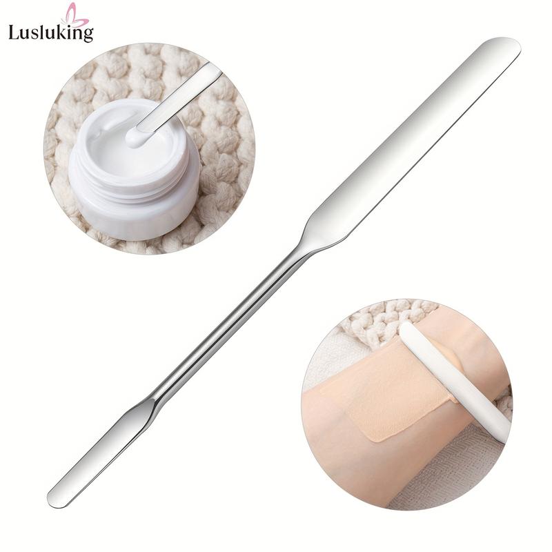 LUSLUKING Professional Stainless Steel Makeup Spatula - Hypoallergenic ...