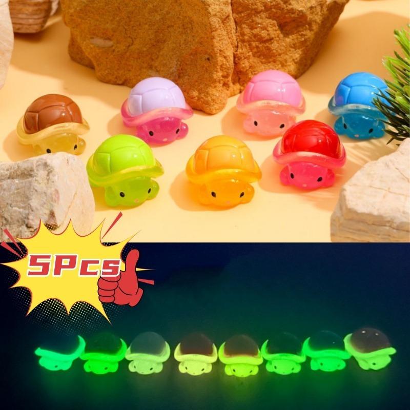 5Pcs Mini Simulation Luminous Shrinking Turtle Random Color Creative ...