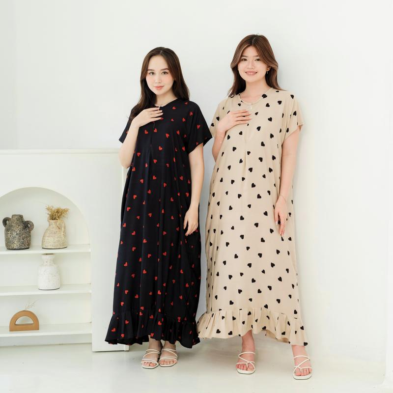 Daster kekininan Lowo Rempel Vol. 1 LOVE Daster Tidur Rumah bahan Rayon ...