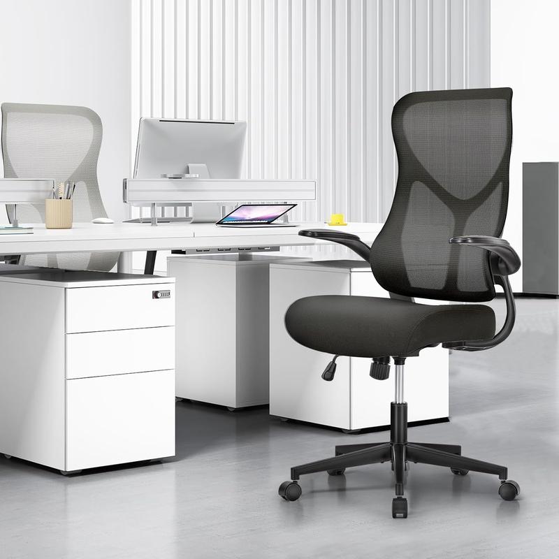 Ergonomic Office Desk Computer Chair, Comfy High Back Swivel Rolling ...