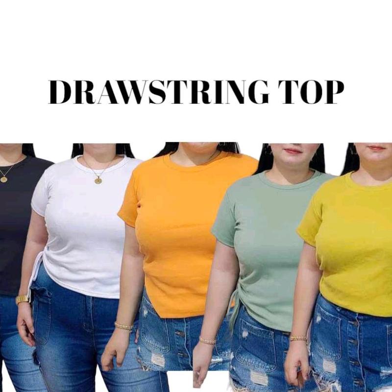 MC XL-2XL Drawstring Top Plus Size Fits XL to 2XL Plain Casual - TikTok ...