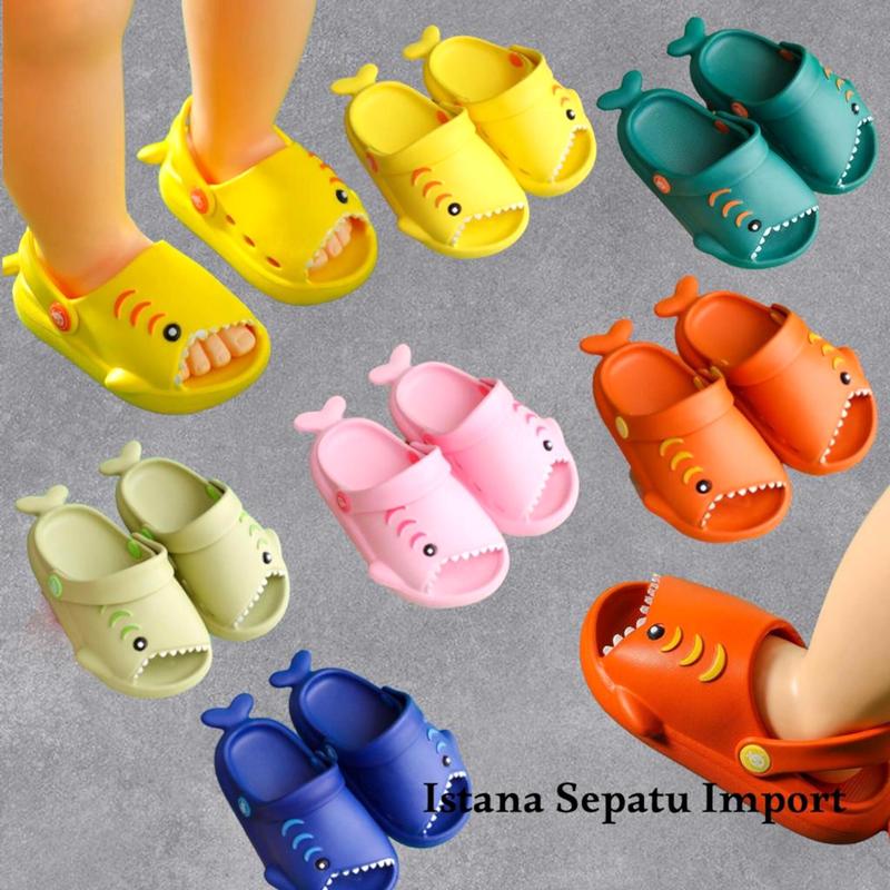 sandal hiu anak shark model hiu kualitas tinggi EVA indoor dan - Shop ...