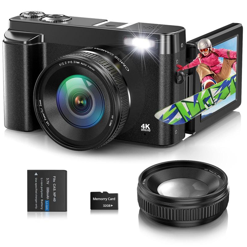 16X Digital Zoom 4K Digital Camera for Vlogging, Auto Focus Digital ...