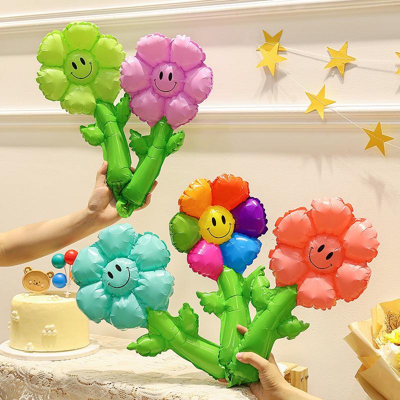 Belon Kayu Pegang Tangan Bunga Matahari, Berwarna-warni, untuk - TikTok ...