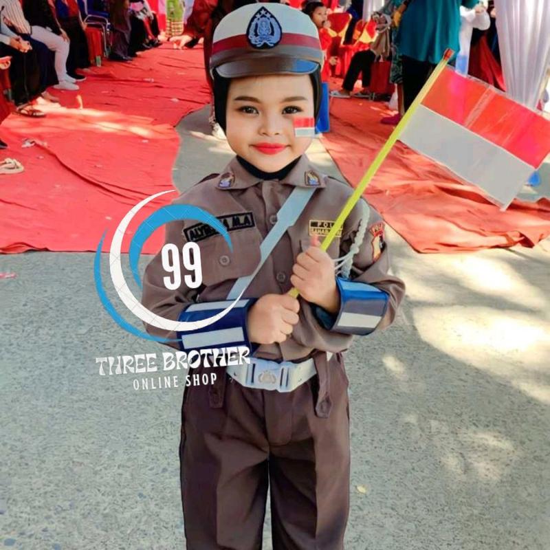 Seragam Baju Propesi Polwantas Polwan Sabara Anak Lengkap Fashion ...