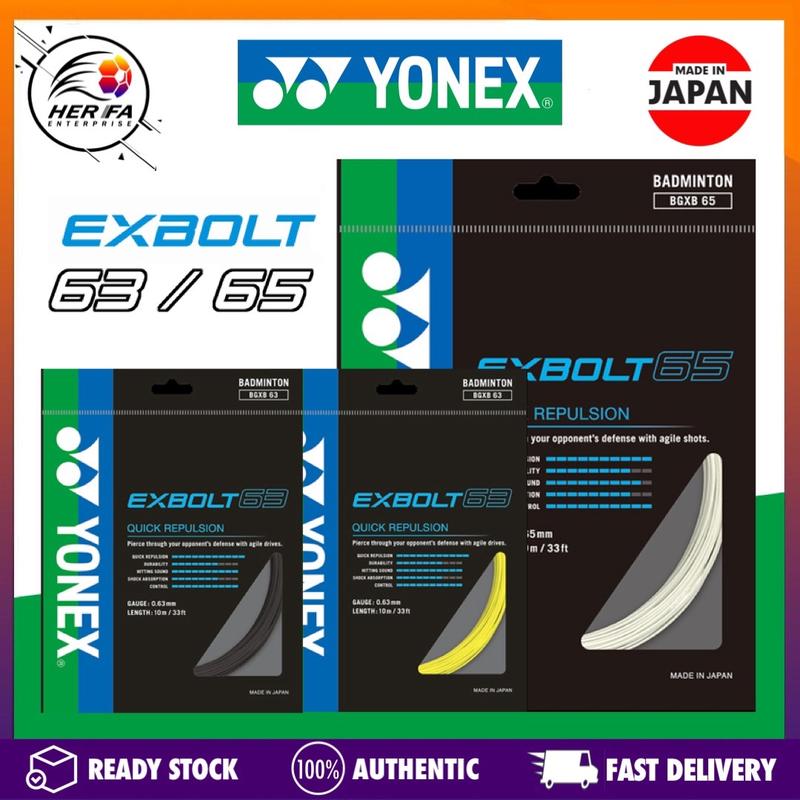 YONEX Exbolt 63 & Exbolt 65 Badminton String 100%ORIGINAL Made - TikTok ...