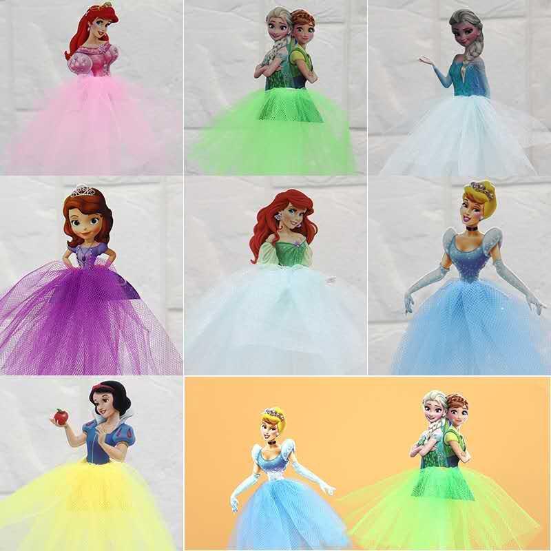 INS Princess gauze dress paper card cake topper plug-in baking - TikTok ...