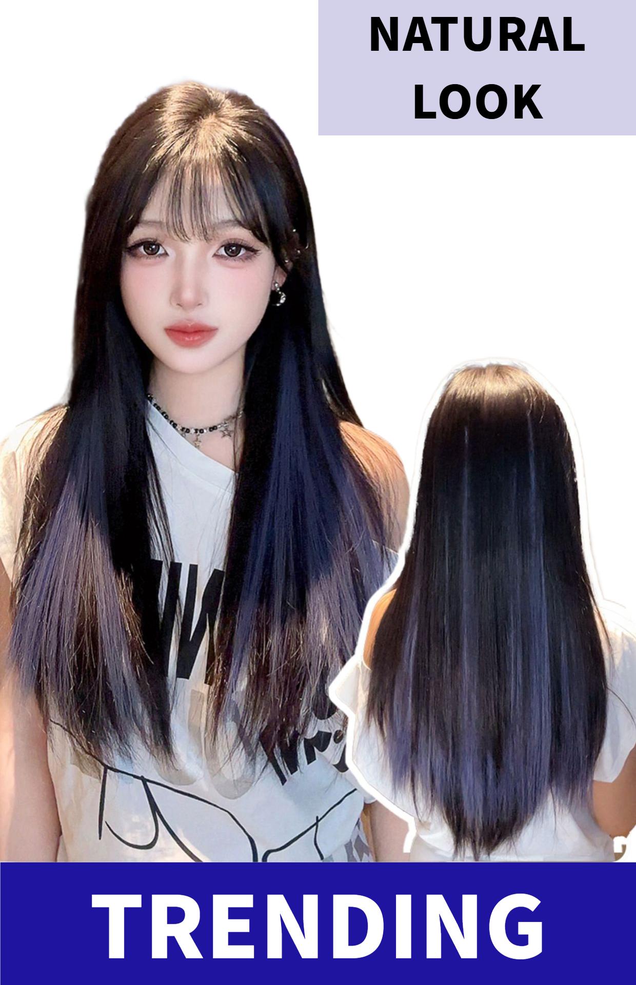 LIBRAN SHOP | 【Glow Dip】One-Piece Clip-In Color Highlight Straight Hair ...