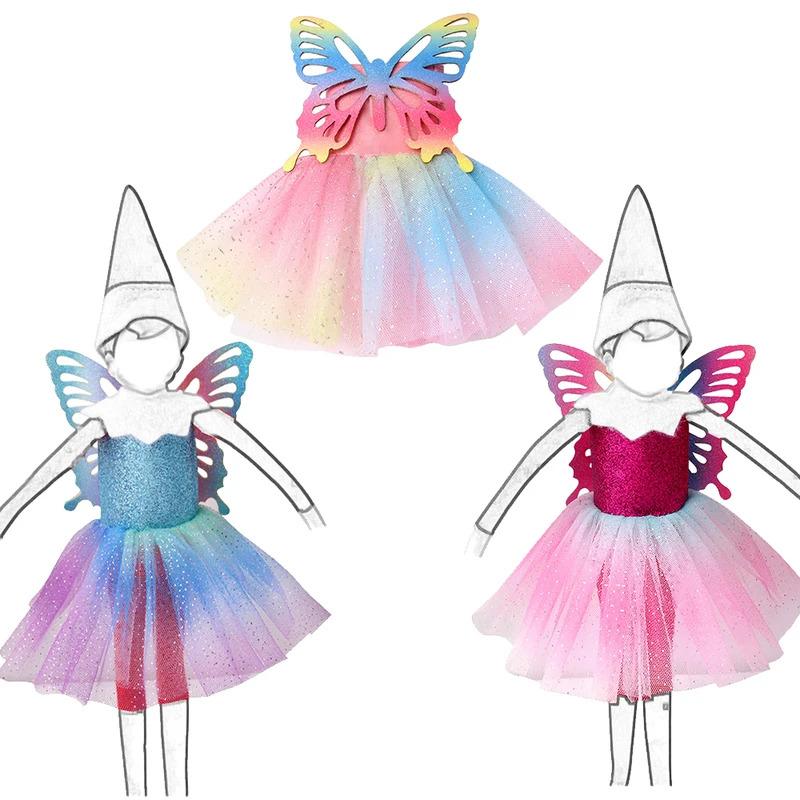 Cute Red Boy Elf Doll 4 Styles Colorful Gradient Butterfly Dress ...