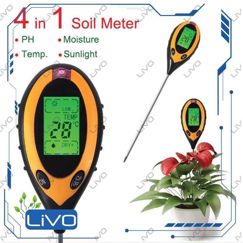 Alat Ukur pH Tanah Digital 4 in 1 Soil Survey Instrument AMT-300 - Shop ...