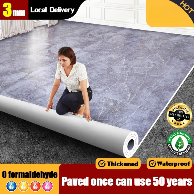 Tikar Getah tebal 1 gulung vinyl flooring 3MM Upcycled PVC oxford ...