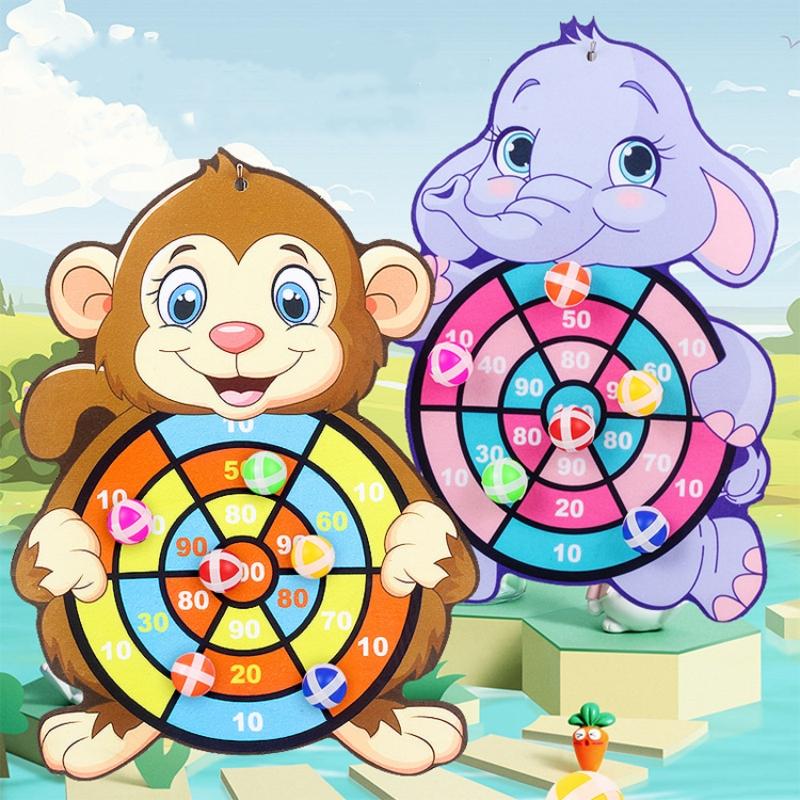 Children Cartoon Animal Dart Board Target Sports Game Stick - TikTok ...