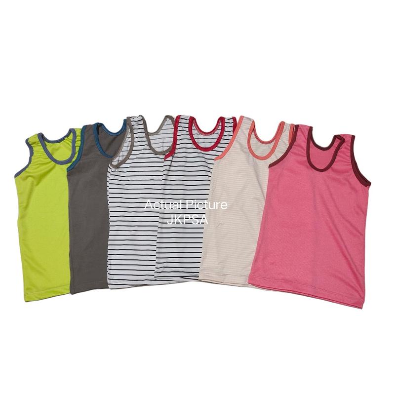 6/12 pcs Kids Sando for Girls Boy assorted Summer Wear Plain - TikTok ...