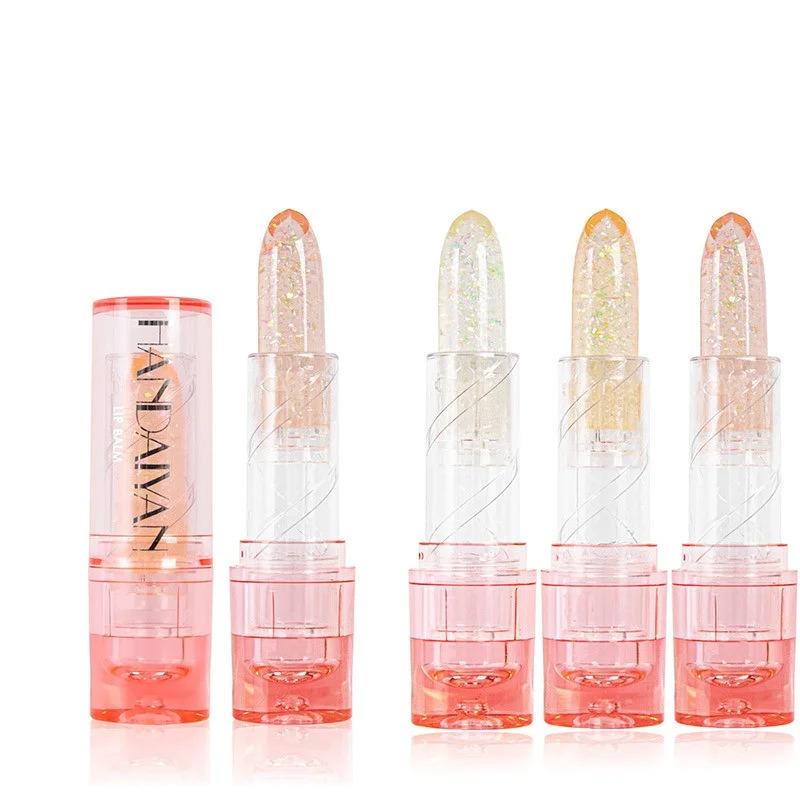 4 Colors Moisturizing Jelly Glitter Colored Lip Balm Temperatures ...