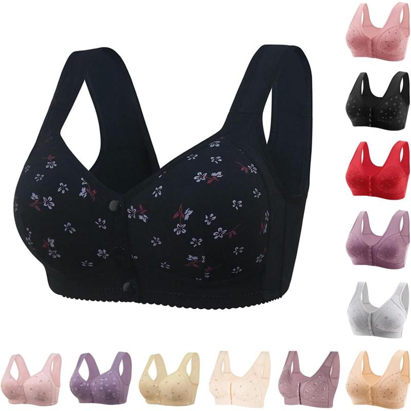 Daisy Bras for Older Women Front Closure Push up Bra No Underwire ...