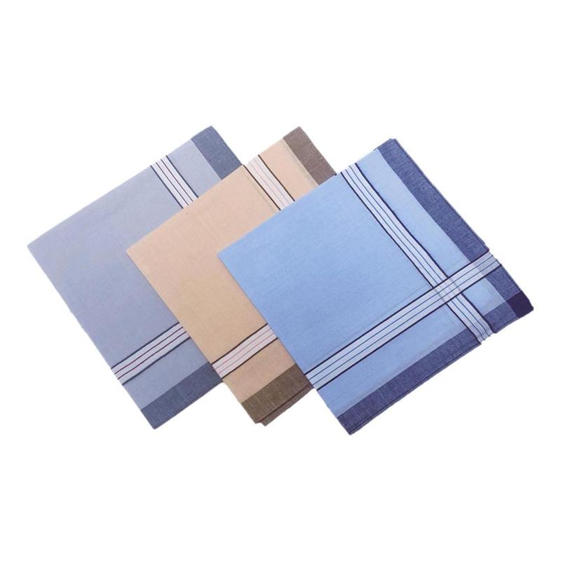 Cotton Men Handkerchiefs Pocket Square Hankies Gifts 40x40cm Assorted ...