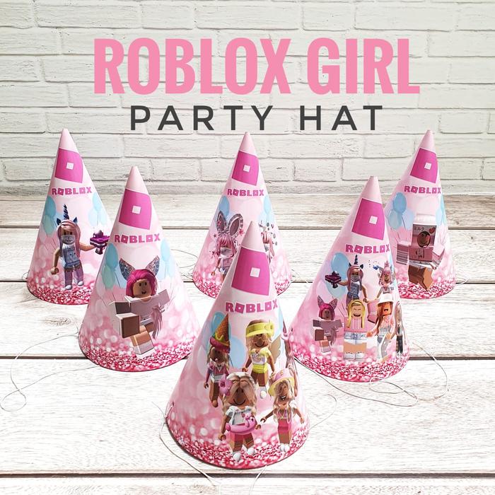Jual Roblox Girl Topi Pesta Party Hat Perlengkapan Aksesoris Birthday ...