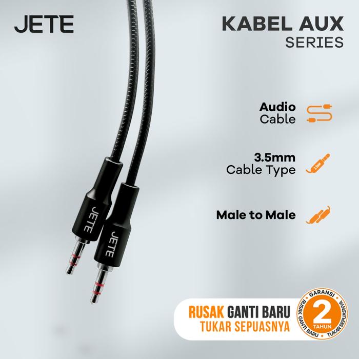 Promo Kabel JETE AUX Audio Jack Cable Splitter 3.5mm Male to Male 1M 2M ...