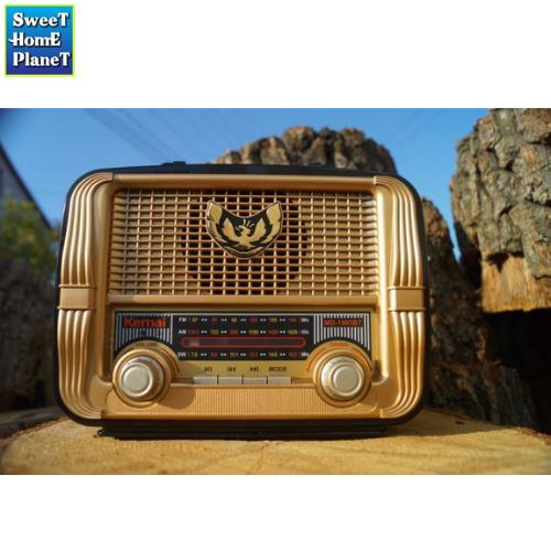 Golden Classical Retro Radio Rechargeable Bluetooth FM AM SW - TikTok ...