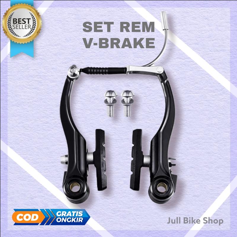 1pcs V brake rem sepeda set bmx lipat mtb u 1 set hitam - Shop | Tokopedia