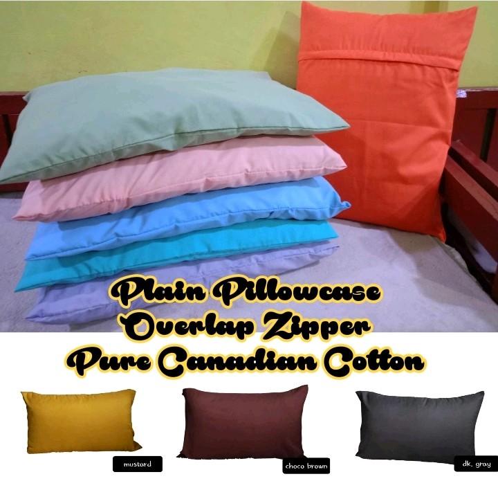 Punda ng unan / pillowcase plain colors overlap zipper type sold ...