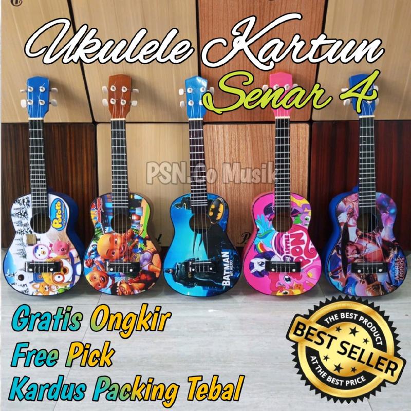 Ukulele / Kencrung Senar 4 Motif Kartun - Shop | Tokopedia