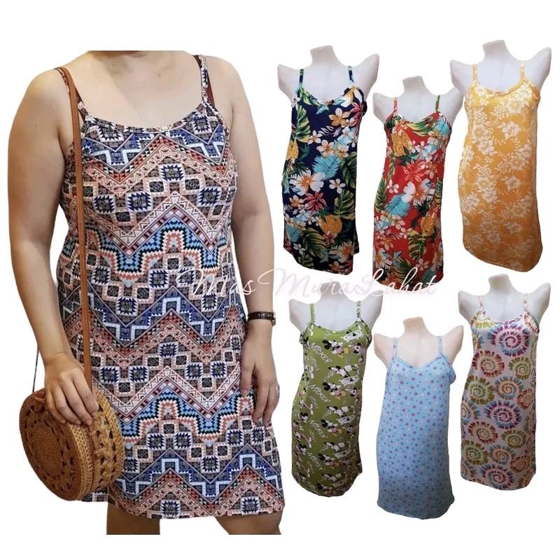 Pambahay Spaghetti Dress / Duster Dress fit up to Large Cotton - TikTok ...