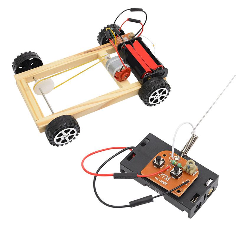 Kayu DIY Pemasangan 4WD RC Alat Kawalan Jauh Kit Model Kenderaan ...
