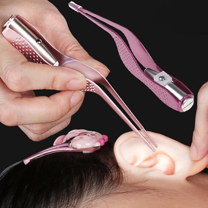 LED Flashlight Ear Pick Wax Remover Ear Cleaner Tweezer Ears - TikTok ...