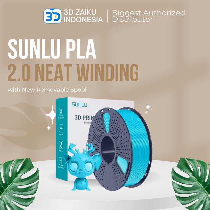 Jual SUNLU 3D Filament PLA+ 2.0 Neat Winding High Speed High Impact ...