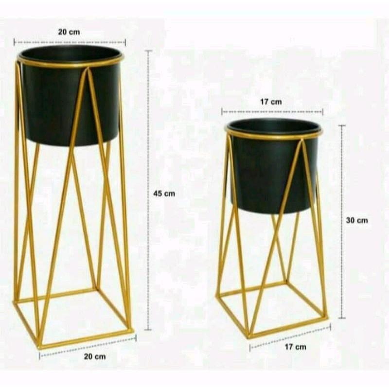 1 set dapat 2/STANDING POT MURAH/RAK BUNGA BESI/TEMPAT KEMBANG/VAS ...