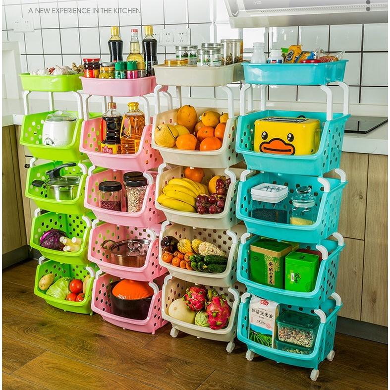 Multilayer Storage Rack With Wheels/(Plastik Rak Beroda) White - TikTok ...