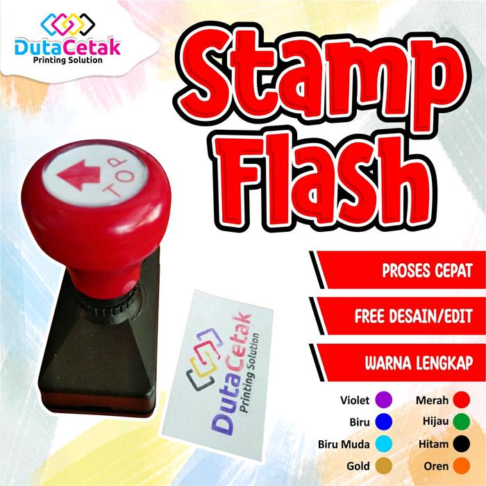 Jual Stampel Flash Bulat Ukuran 17mm | Stampel Flash Otomatis - Hijau ...