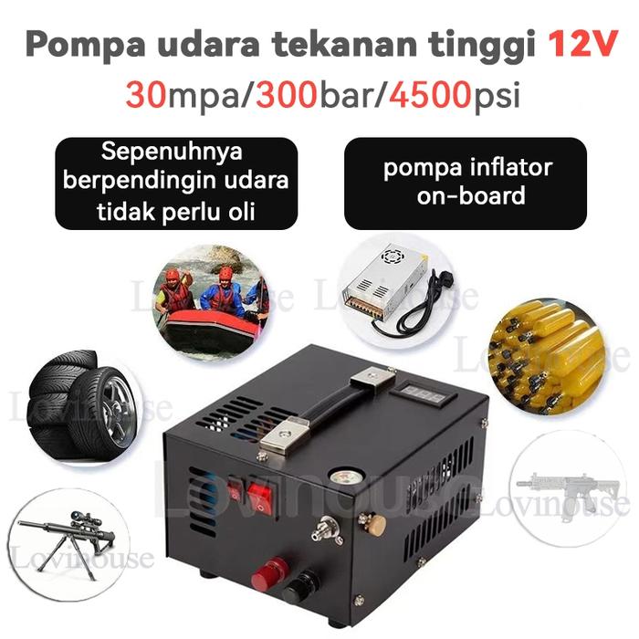 Jual Kompresor Mini PCP Portable Elektrik 12V/220V 30Mpa 4500Psi Untuk ...