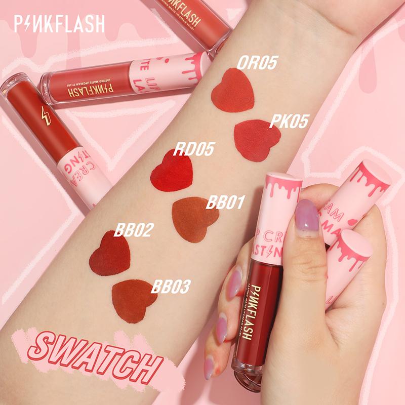PinkFlash OhMyKiss Matte Lip Cream Tint High Pigment lip makeup ...